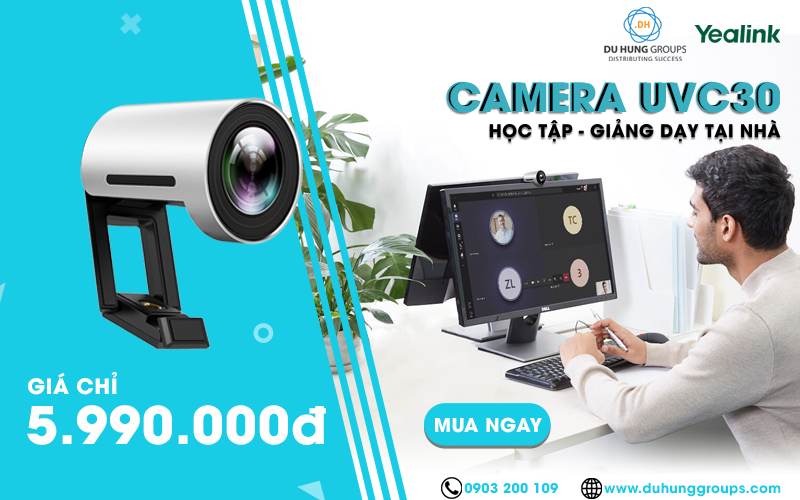 Yealink UVC30 webcam dành cho học sinh và giáo viên giá tốt